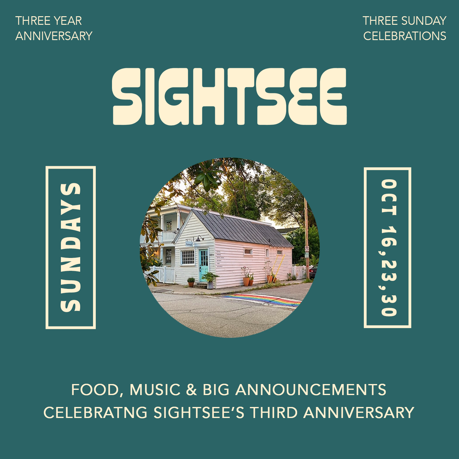 Third Anniversary Sunday Celebrations – Sightsee